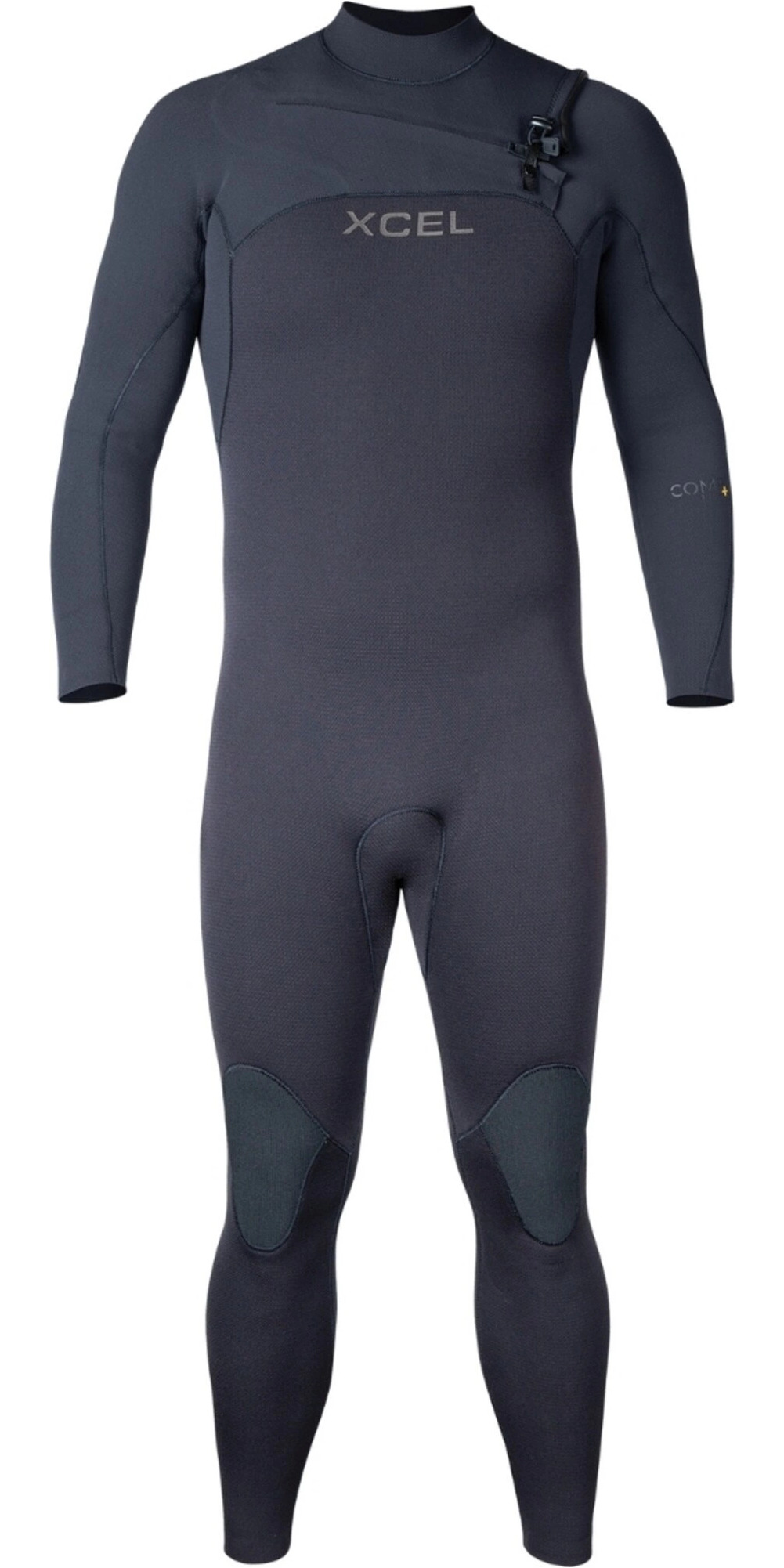 2025 Xcel Mens Comp 4/3mm Chest Zip Wetsuit MN43CPC4 - Black - Wetsuits - 4mm | Wetsuit Outlet